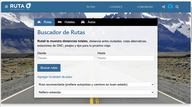 Ruta 0 - Buscador de Rutas Argentinas